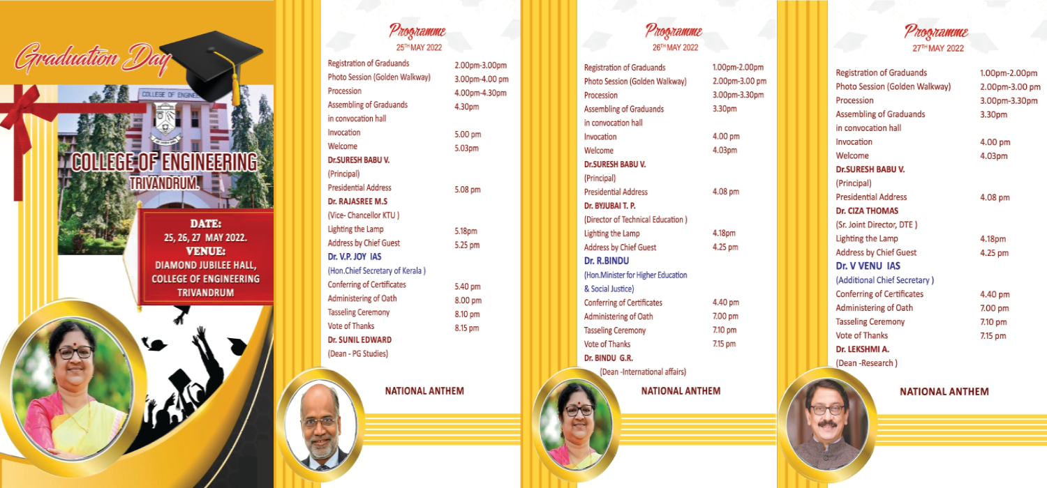 Graduation Day 2022-Brochure - College of Engineering Trivandrum