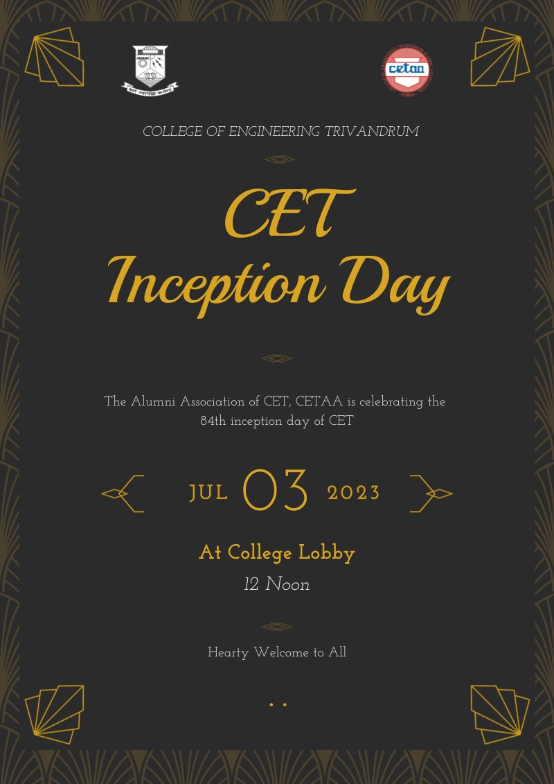 Inception Day Celebration - 2023 - College of Engineering Trivandrum