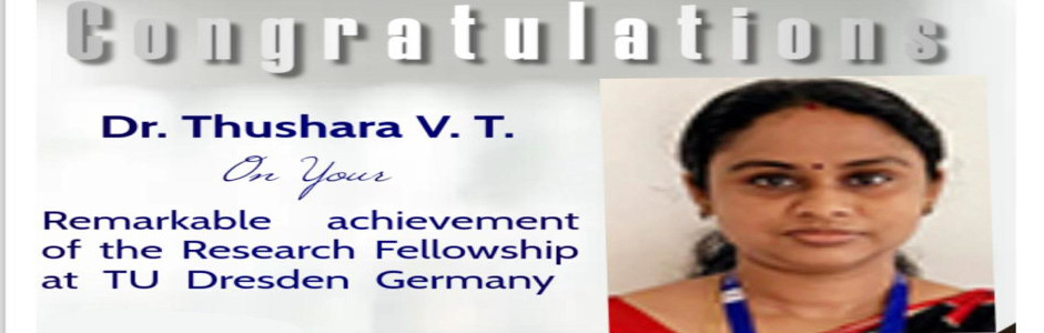 Dr. Thushara V. T. received the Research Fellowship at TU Dresden ...