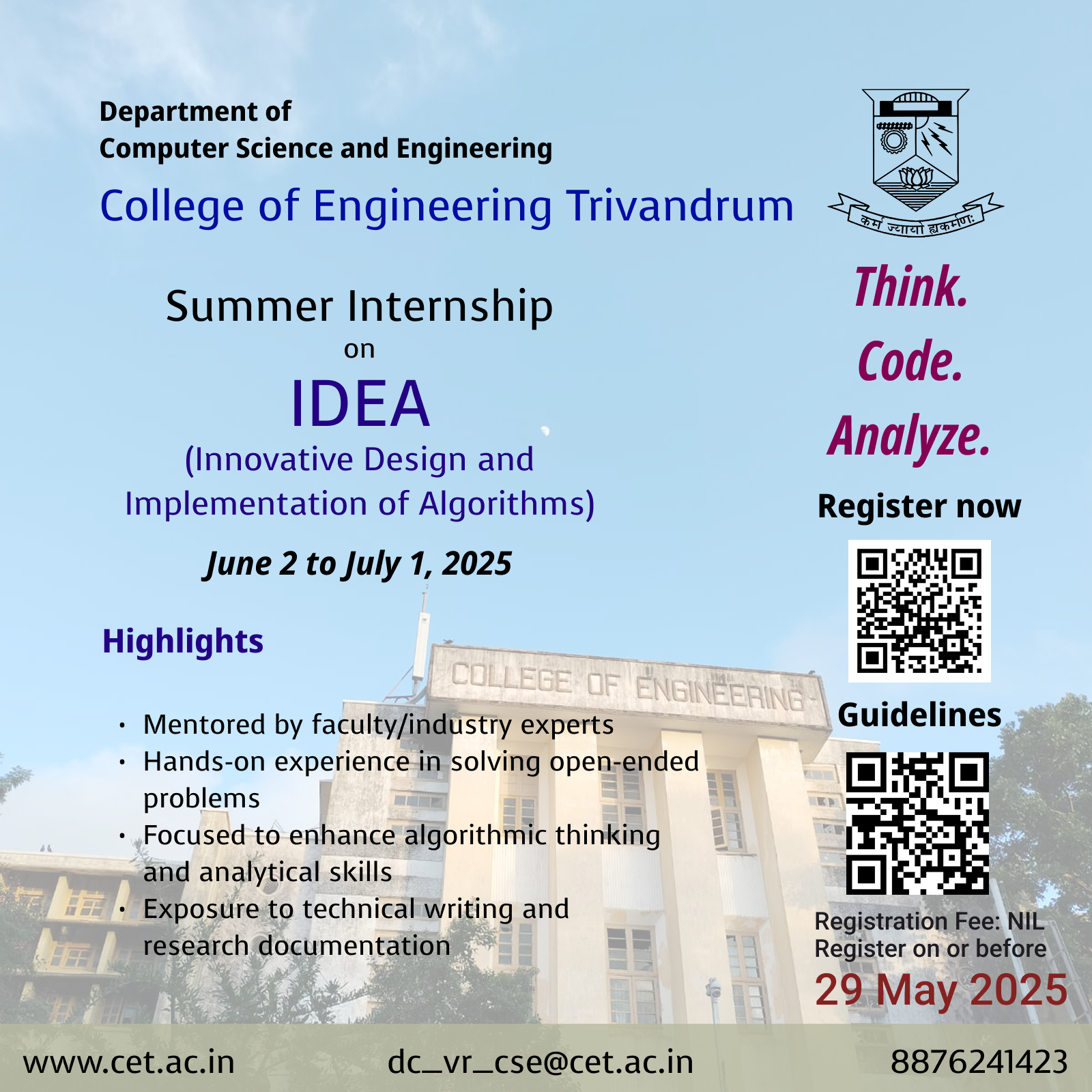 Summer Internship on IDEA (Innovative Design and Experimentation of ...